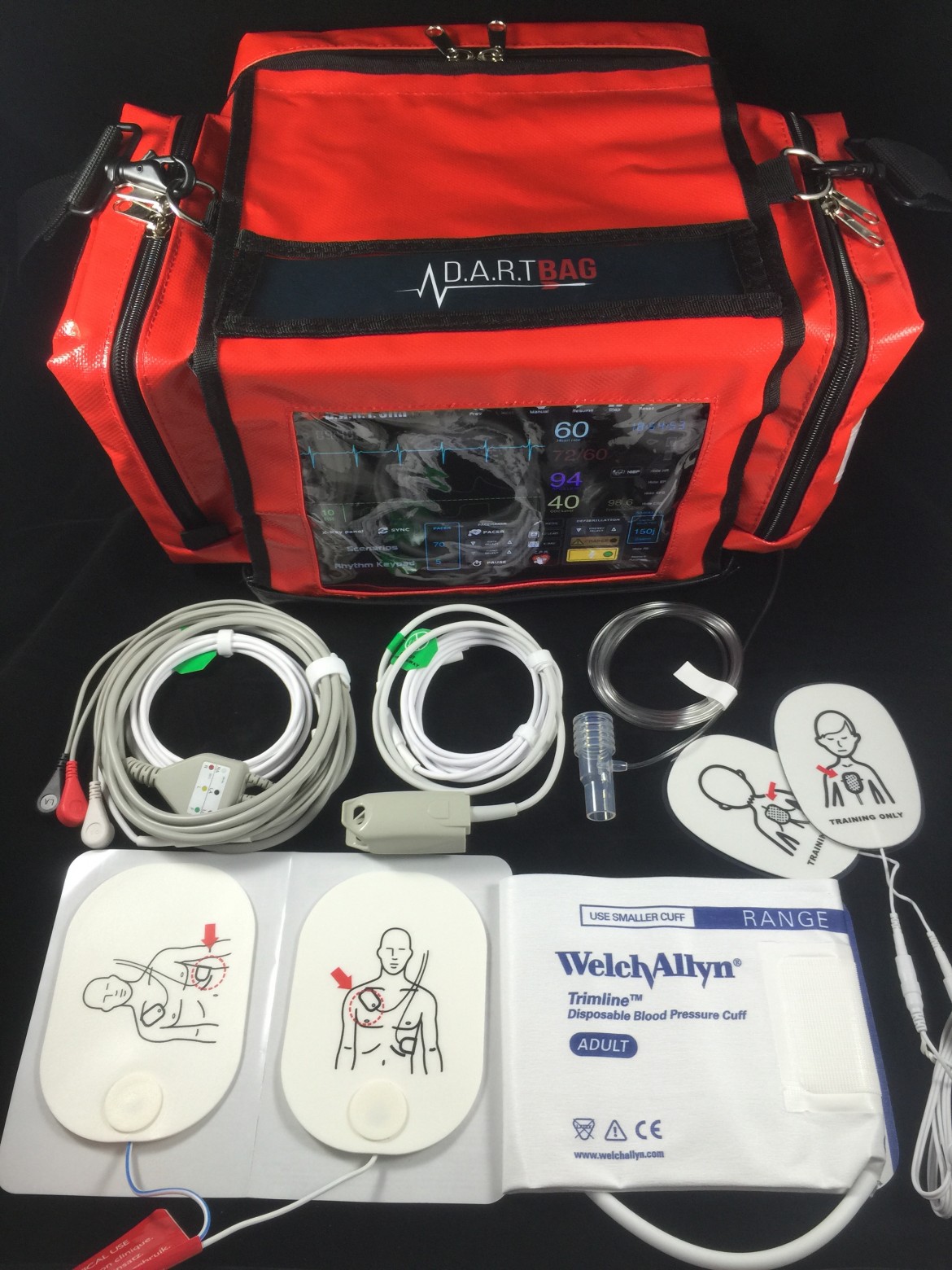 DART Sim ACLS Instructor Essentials Package- Includes: DART Bag Complete, Windows 10 tablet ...